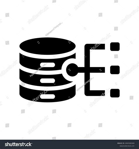 Database Architecture Iconserverdata Vector Illustration Stock Vector Royalty Free 2043582269