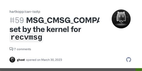 Msgcmsgcompat Set By The Kernel For `recvmsg` · Issue 59 · Hartkoppcan Isotp · Github
