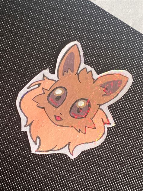 Holographic Eevee Sticker Etsy