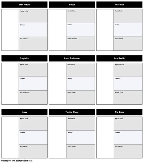 Character Map Template