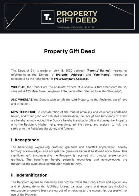 Free Property T Deed Template To Edit Online