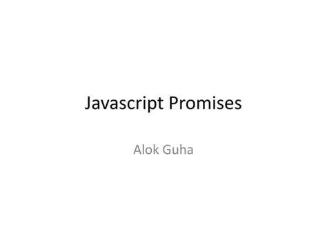 Java Script Promise Pptx