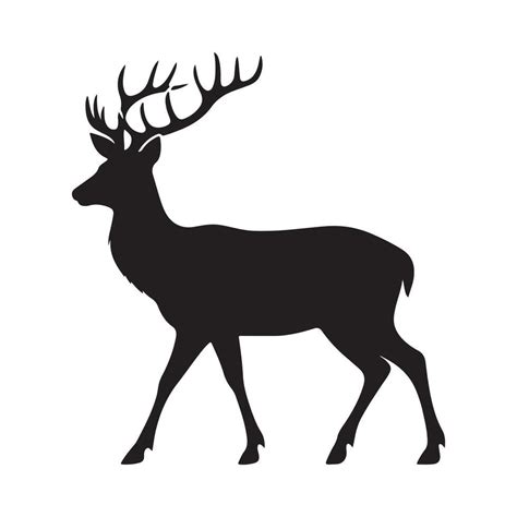 Deer Silhouette Vectors Illustration 48380637 Vector Art At Vecteezy