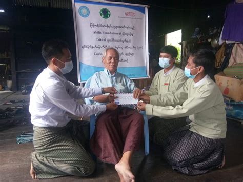 ကျီခါးမြို့၌ မသန်စွမ်းအိမ်ထောင်စုများအတွက် ကိုဗစ် ၁၉ ကာလ ထောက်ပံ့ငွေအား အိမ်တိုင် ရာရောက်လိုက