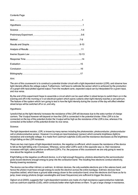 Solution Sensors Cwk The Aim Of This Coursework Is To Construct A