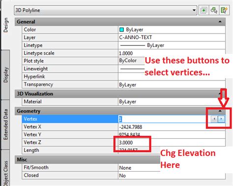 Command To Raiselower Individual Vertices On A 3d Polyline Autodesk Community
