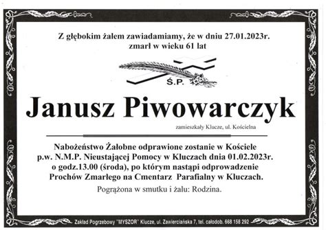 Pogrzeb śp Janusza Piwowarczyka L 61 01022023 Klucze