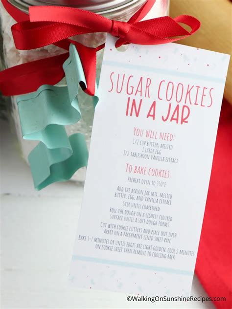 Mason Jar Sugar Cookie Mix Recipe Walking On Sunshine