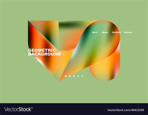 Glassmorphism Landing Page Background Template Vector Image