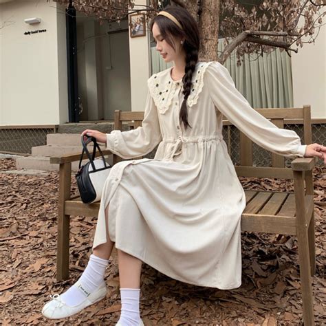 레이스카라 플라워자수 코듀로이원피스 플레어 셔츠원피스 가을 골덴치마 브이넥 스트라이프 니트조끼 뷔스티에 투피스 세트