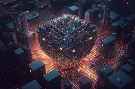 Premium Ai Image Technology Cube Artificial Intelligence Concept Art
