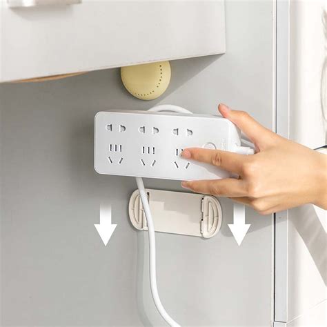 Row And Socket Fixer Plug And Socket Fixation Wall Mounted Storage