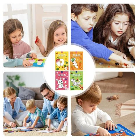 소녀용 컬러링 활동 책 재미있는 색칠하기 책 파티용 미니 색칠하기 책 2 년 대량 색칠하기 책 4 권 학습 및 교육