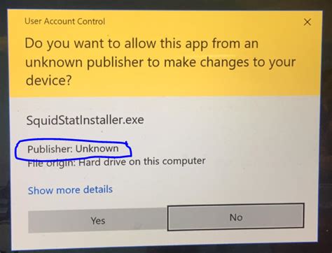 How To Remove Unknown Publisher From User Control Access Dialog Box