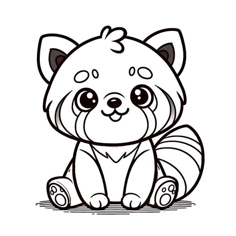 Planse De Colorat Cu Panda Roșu Desene De Colorat