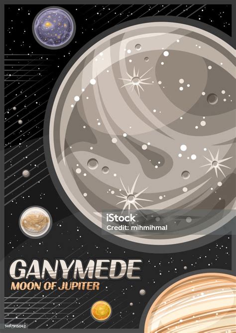 Vector Poster For Ganymede Stock Illustration Download Image Now