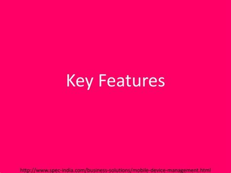 Enterprise Mobile Device Management MDM PPT