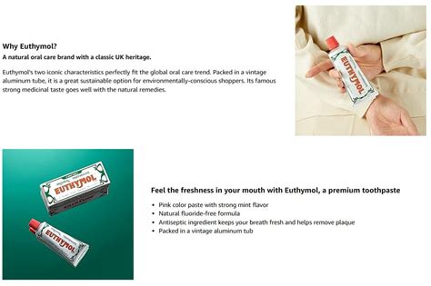 Euthymol Original Toothpaste 75ml Fluoride Free Anti Plaque Antibacterial Cavity Protection