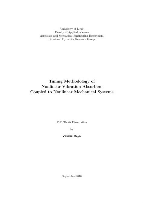 pdf tuning methodology of nonlinear vibration absorbers …bictel ulg