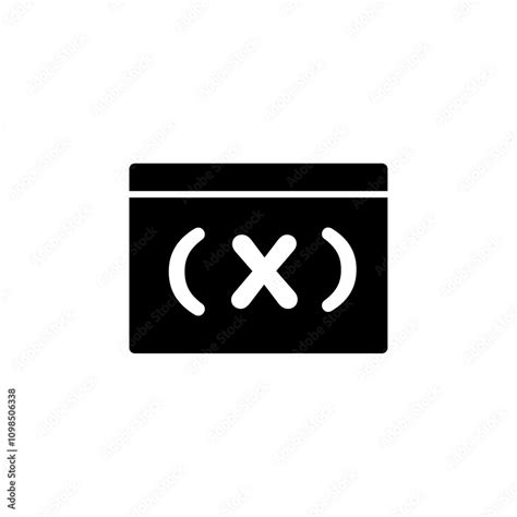 Photo Variable Symbol Icon Black And White Vector Outline Sign Topline Posters Tableaux Et