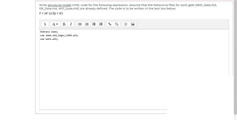 Solved Write Structural Model Vhdl Code For The Following