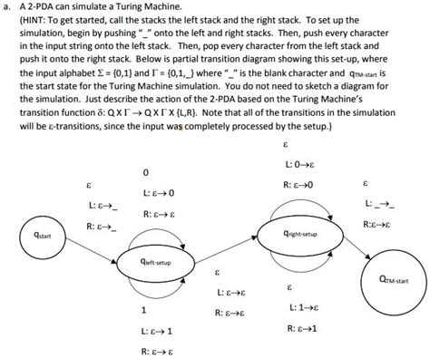 A 2 Pda Is A Push Down Automaton With Two Stacks Instead Of One Prove That A 2 Pda Is