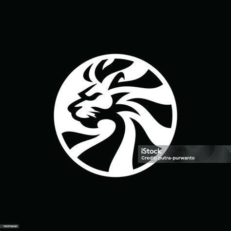 원형 엠블럼 로고 디자인의 라이온 헤드 어두운 배경에 사자 머리 벡터 일러스트 레이 션 로고에 대한 스톡 벡터 아트 및 기타 이미지 로고 머리 사자 Istock