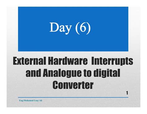 Avrcourseday6 External Hardware Interrupts And Analogue To Digital