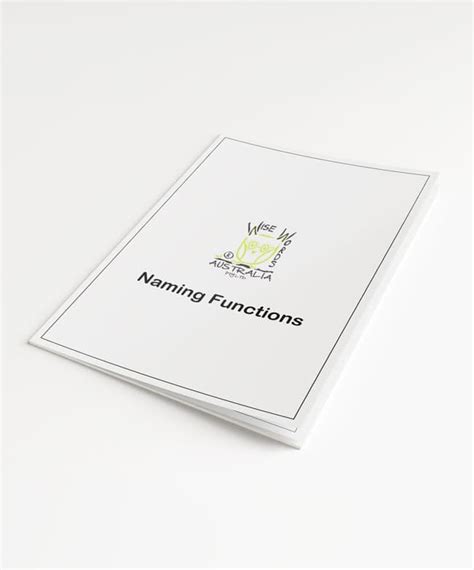 Naming Functions Wise Words Australia