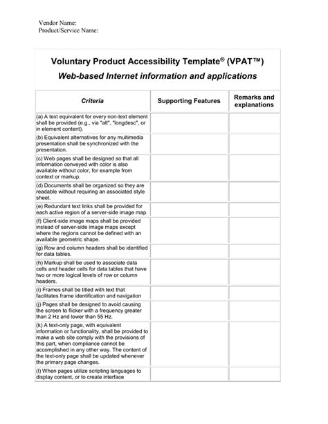 Accessibility Compliance Report Template