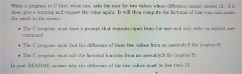 Solved The Given Factorial Code In Arm Assembly