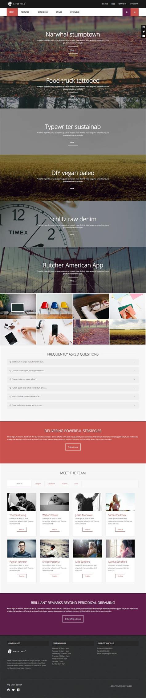 Lifestyle2 Full Width Modern Joomla Bootstrap 3 Template
