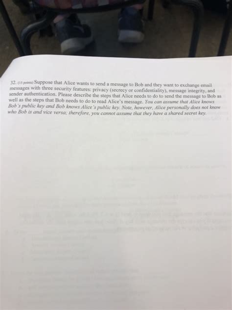 Solved 32 15 Points Suppose That Alice Wants To Send A Chegg Com