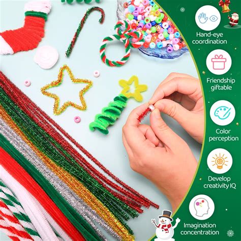 Iooleem 500pcs Golden Glitter Pipe Cleaners Chenille Stems Pipe Cleaners For