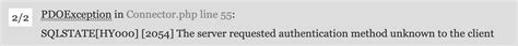 Fix Laravel Issue The Server Requested Authentication Method Unknown