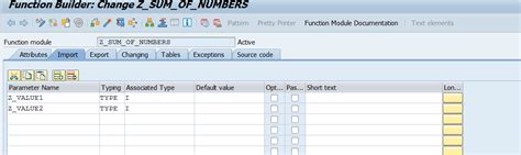 Programming For Beginners Abap Function Builder