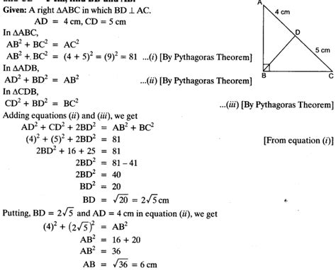 Important Questions For Class 10 Maths Chapter 6 Triangles