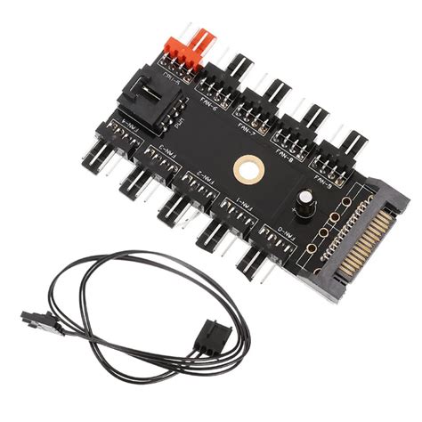 4PIN PWM COOLER Fan HUB Splitter 1 To 10 Extension SATA Power Supply Splitter B EUR 5 47