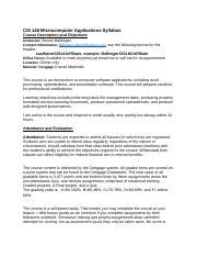 Introduction To Microcomputer Applications CIS 146 Course Course Hero