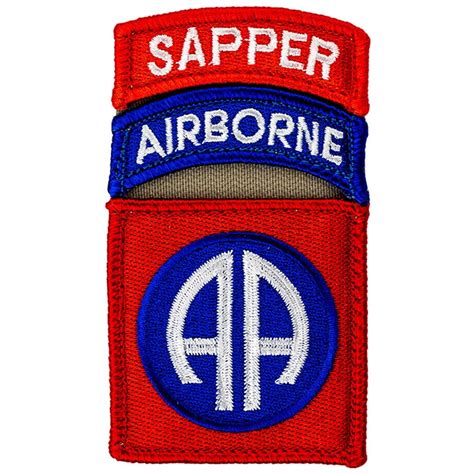 82nd Unit Patch Color And 2tabs Sewn With Velcro