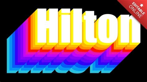 Hilton Old Babe Retro Vintage D Text Effect Generator