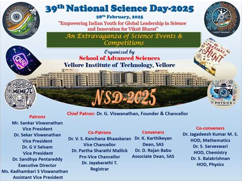 Vit Sas Mathematics Physics Chemistry Nationalscienceday Sricvraman Department Of