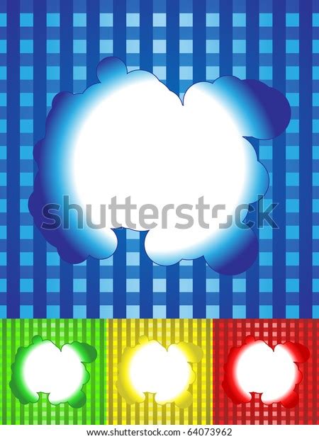 Set Four Colorful Square Background Blank Stock Vector Royalty Free
