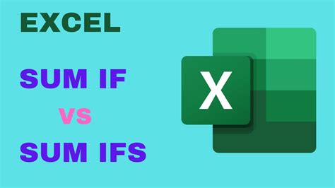 Sum If And Sum Ifs Functions In Excel Excel Exceltips Youtube