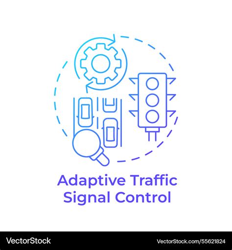 Adaptive Traffic Signal Control Blue Gradient Vector Image