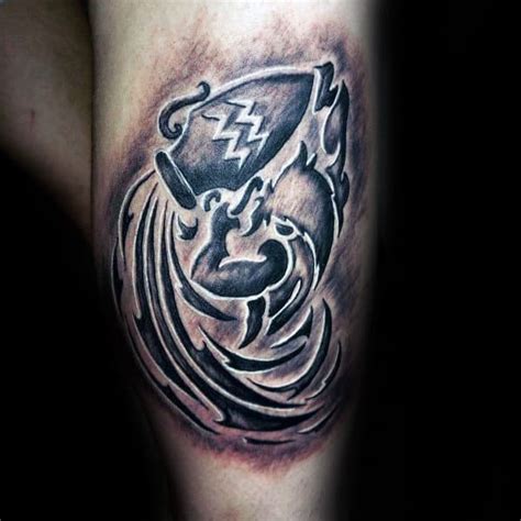 70 Aquarius Tattoos For Men Astrological Ink Design Ideas