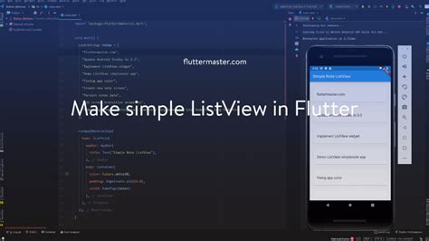 Make Simple Listview In Flutter Fluttermaster