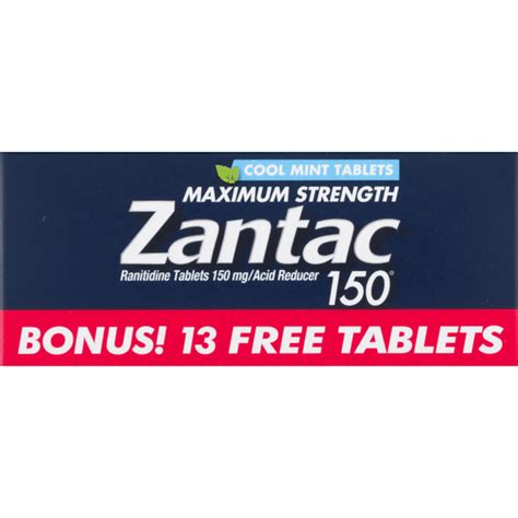 Zantac 150 Maximum Strength Cool Mint 78 Ct Instacart