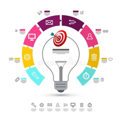 Infographic Layout With Data Flow Concept Stock Vector Illustration