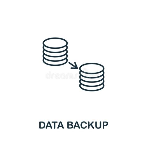 Data Backup Icon Monochrome Simple Cyber Security Icon For Templates